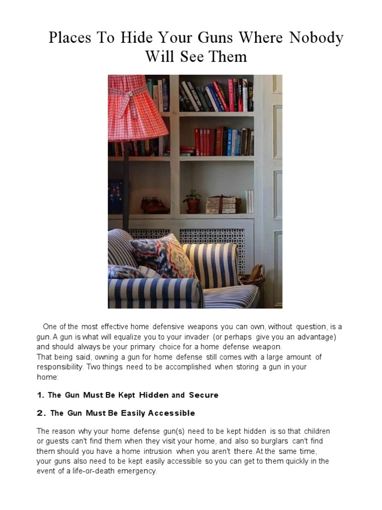 Places To Hide Your Guns | PDF | Gun