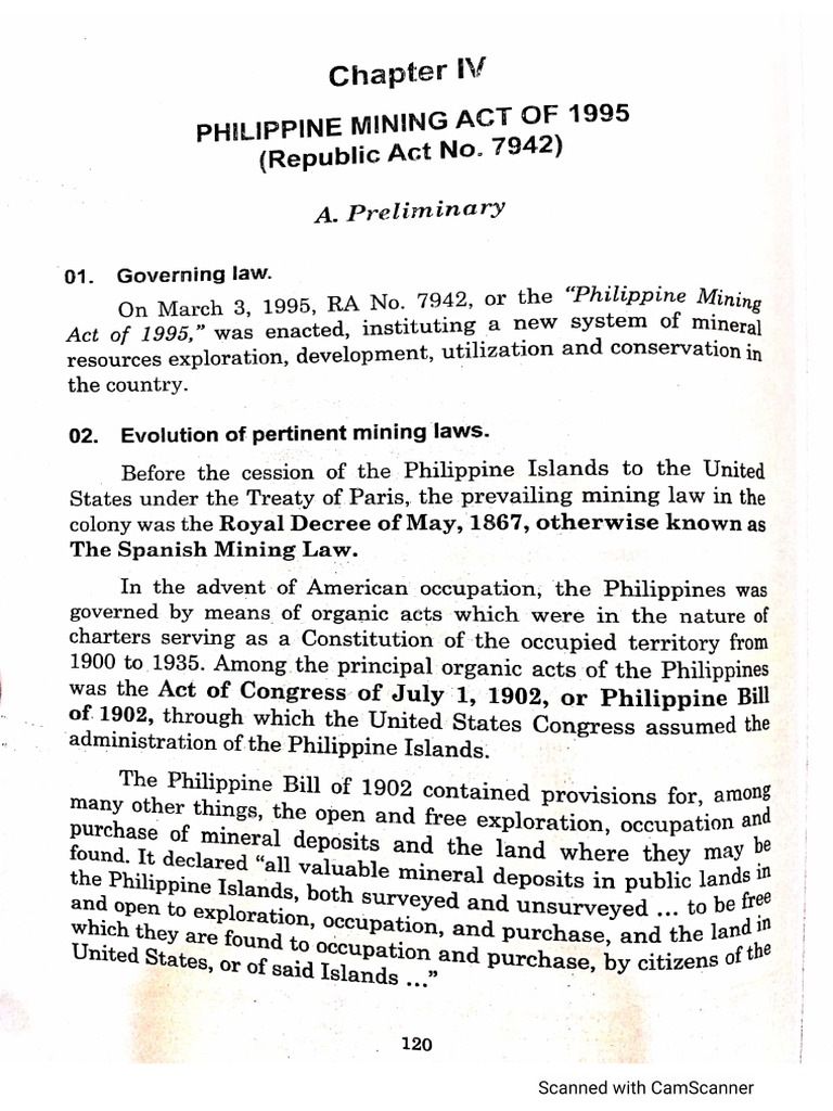Philippine Mining Act of 1995 | PDF