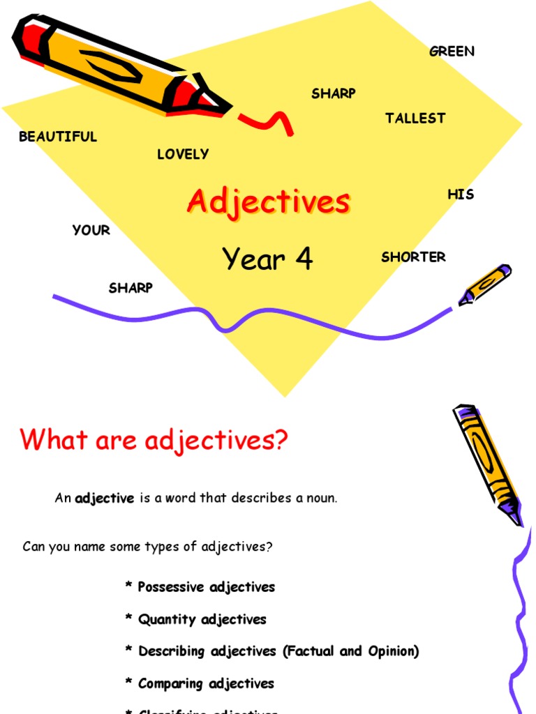Year 4 - Adjectives | PDF | Adjective | Noun