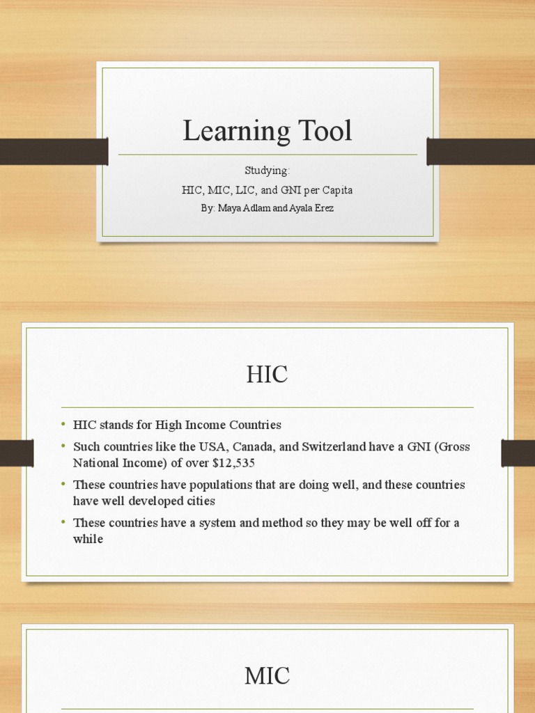 HIC, MIC, LIC Study Powerpoint | PDF | World Economy | Economies