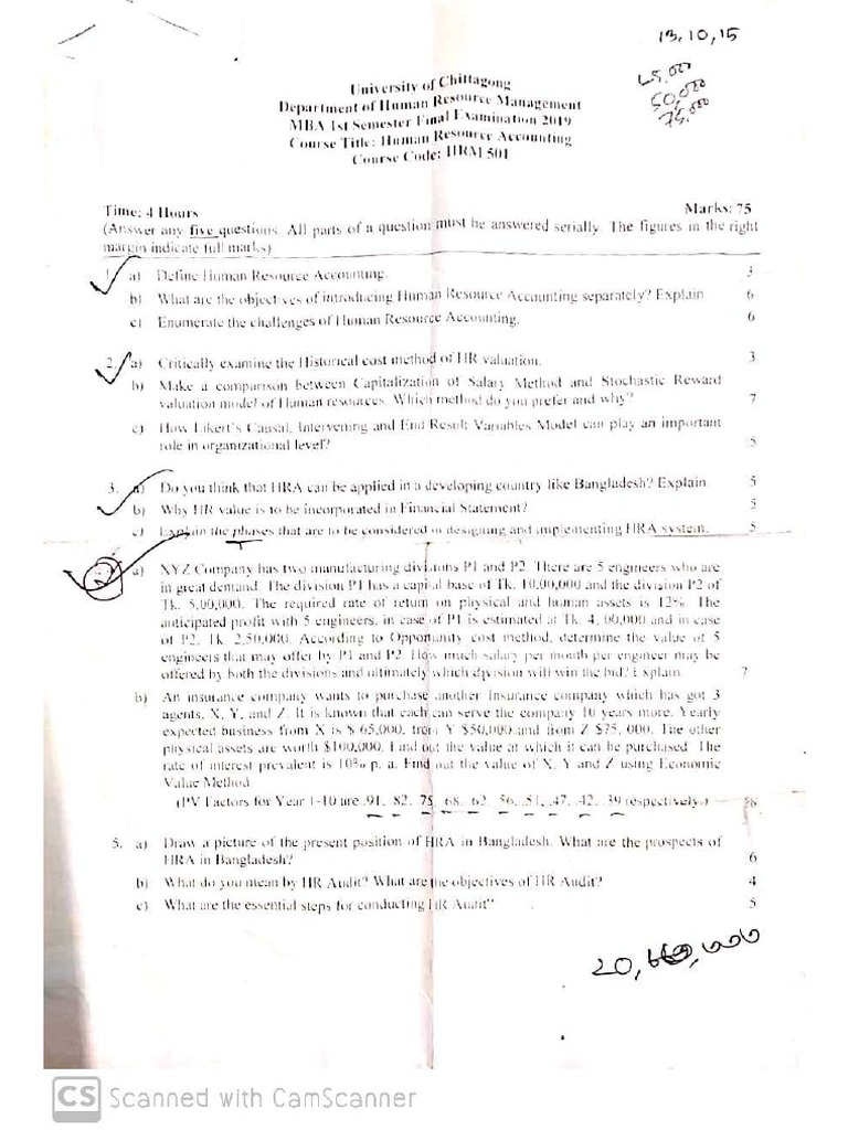 Mba 1st Semester Question | PDF