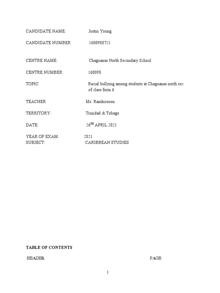 Caribbean Ia Final | Download Free PDF | Bullying | Cyberbullying