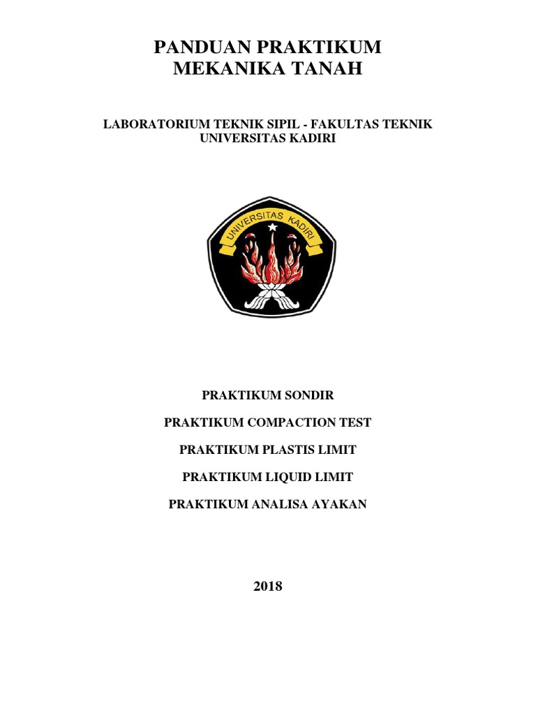 Job Sheet Praktikum Mekanika Tanah | PDF