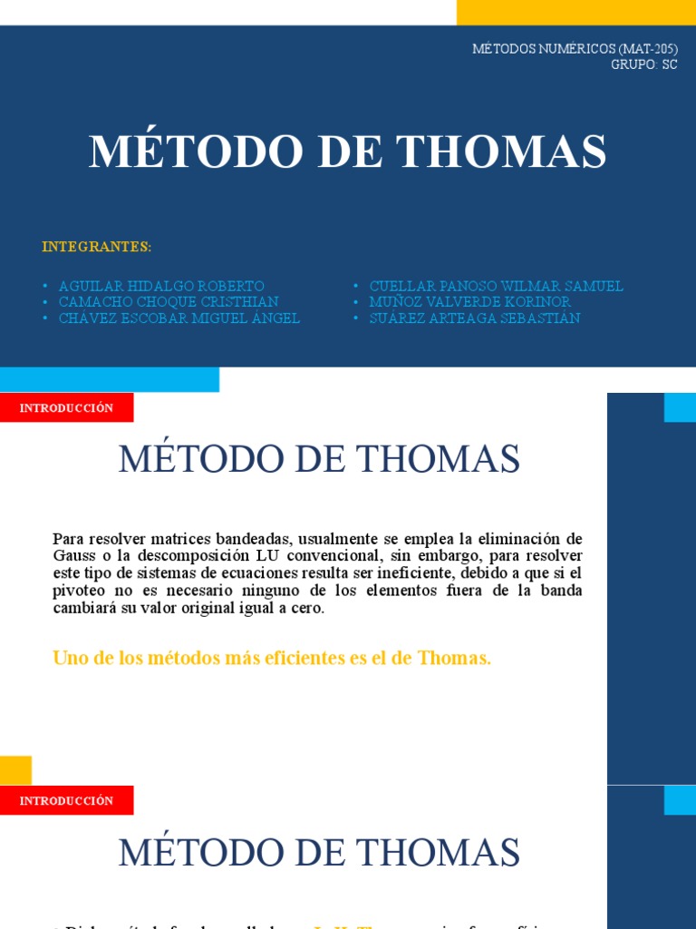 Método de Thomas | PDF | Matriz (Matemáticas) | Algoritmos