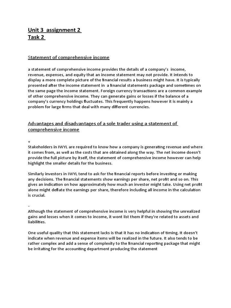 Unit 3 Assignment 2 Task 2 | PDF | Balance Sheet | Depreciation