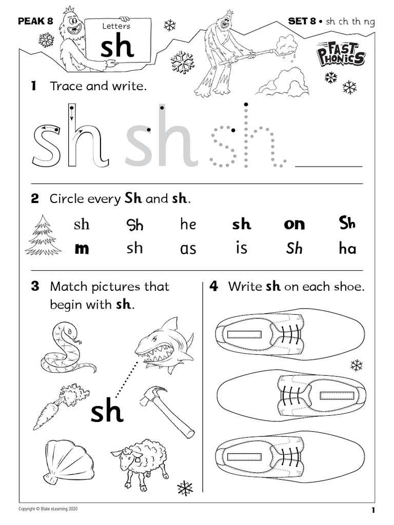 Activity Sheet FP Fast Phonics Worksheets Peak 8 Peak 8 Phonics en-GB ...