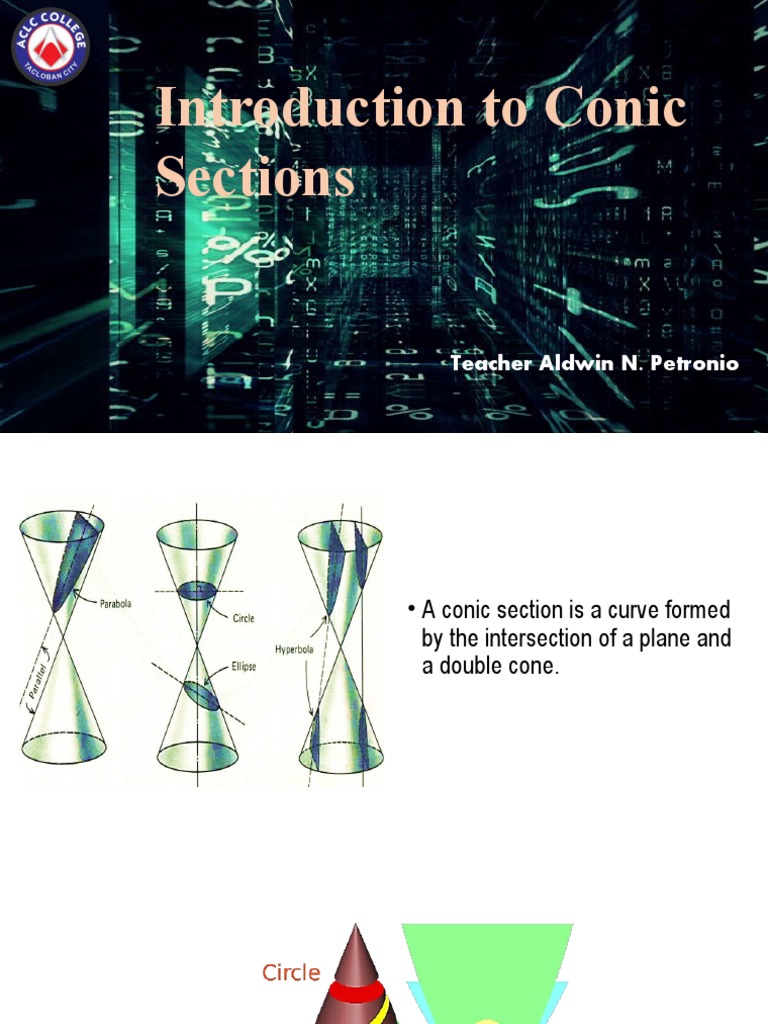 Lesson 1. Intro To Conic Sections | PDF | Ellipse | Elementary Geometry