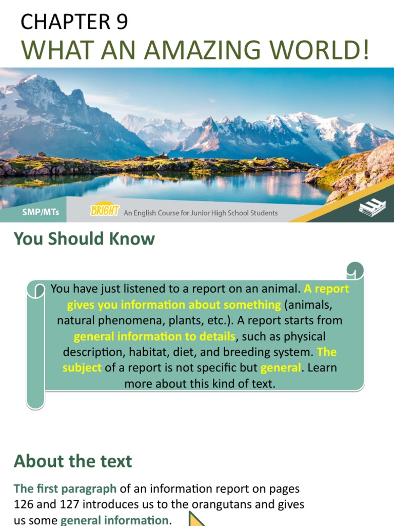 Report Text Kelas 9 | PDF | Verb | Adverb