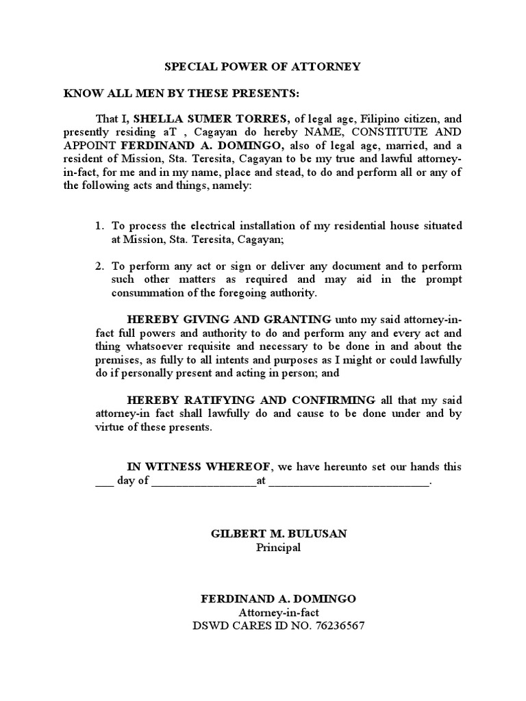 Spa Clarita Tayan | PDF | Power Of Attorney | Notary Public