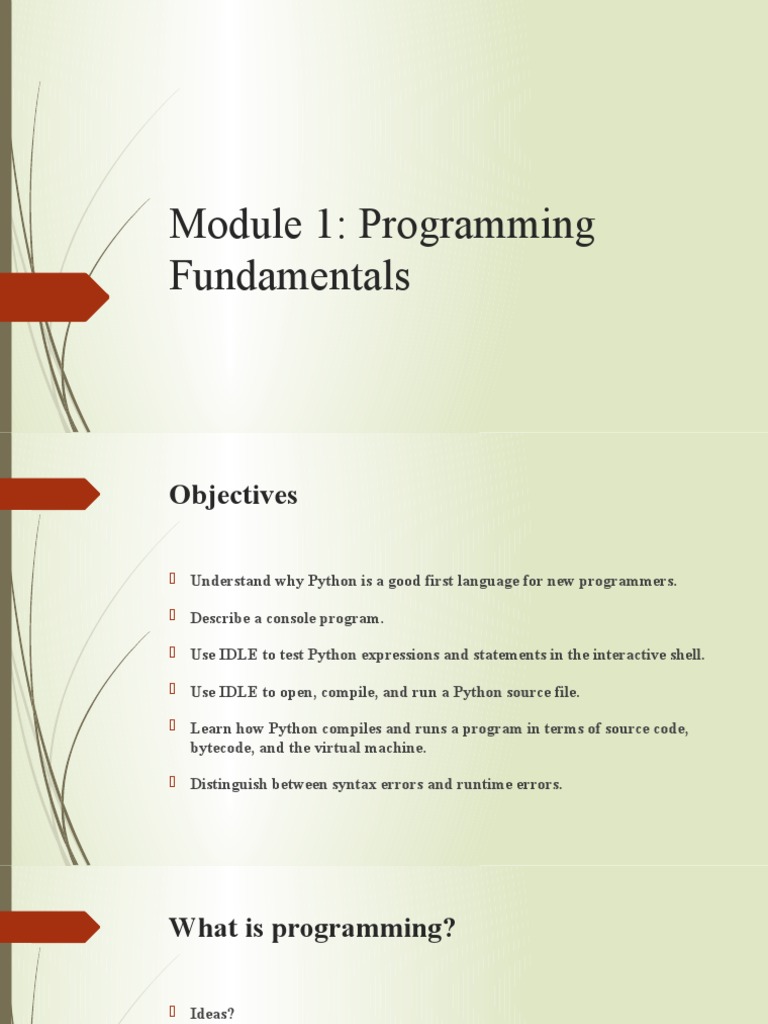An Introduction to Programming Fundamentals with Python | PDF | Programming Language | Python ...