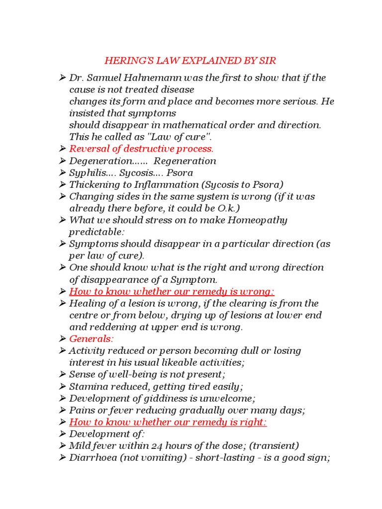 Hering'S Law Explained by Sir | PDF | Anxiety | Clinical Medicine