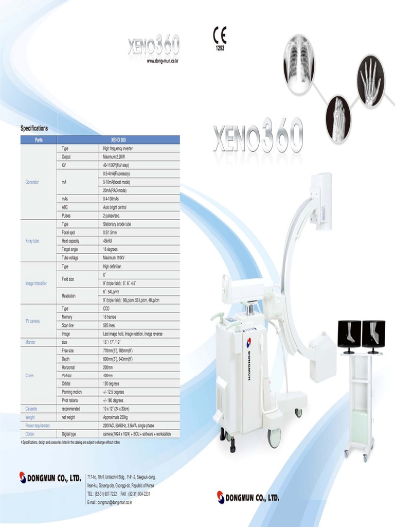 Dongmun C-ARM Xeno 360 Rev 03 Brochure | PDF