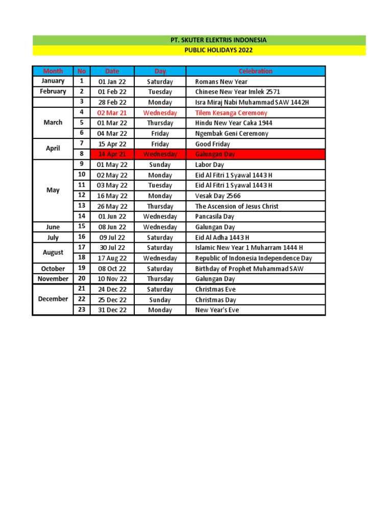 Month No Date Day Celebration: 02 Mar 21 Wednesday Tilem Kesanga ...