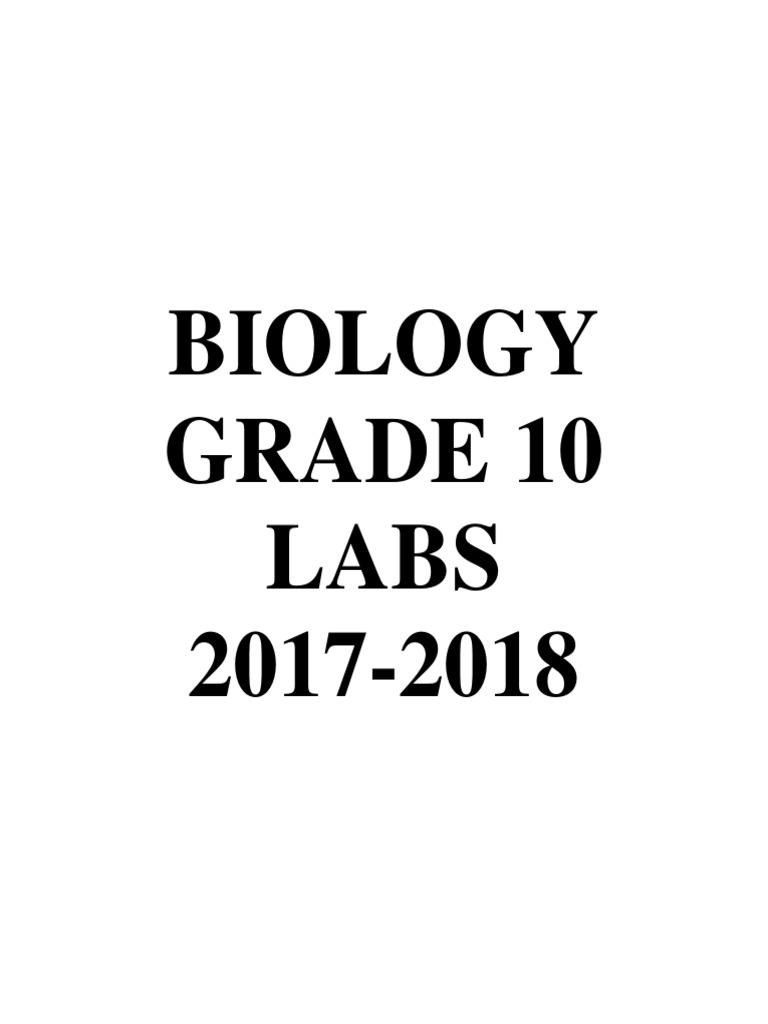 Biology Lab Manual | PDF | Soil | Sand