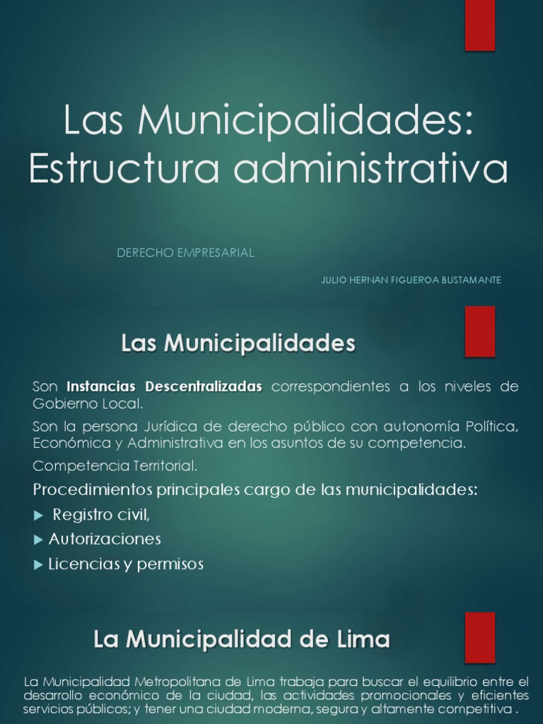 Las Municipalidades Estructura Administrativa | PDF | Gobierno local ...