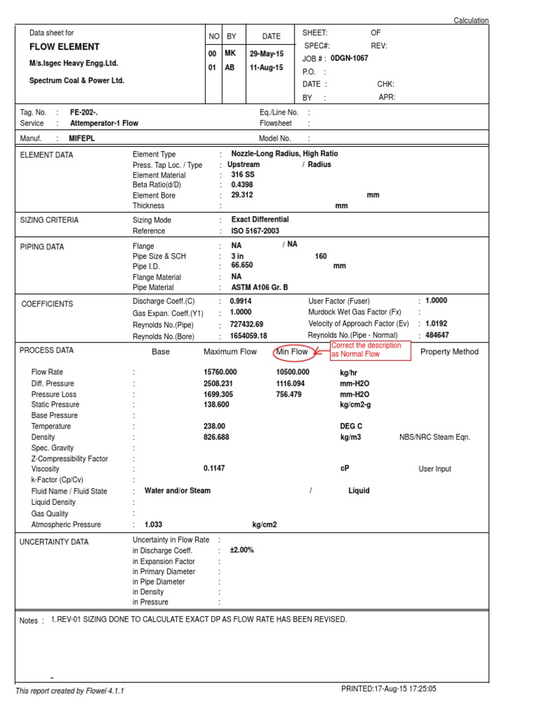 Flow Element: Base Maximum Flow Min Flow Property Method | PDF | Flow ...