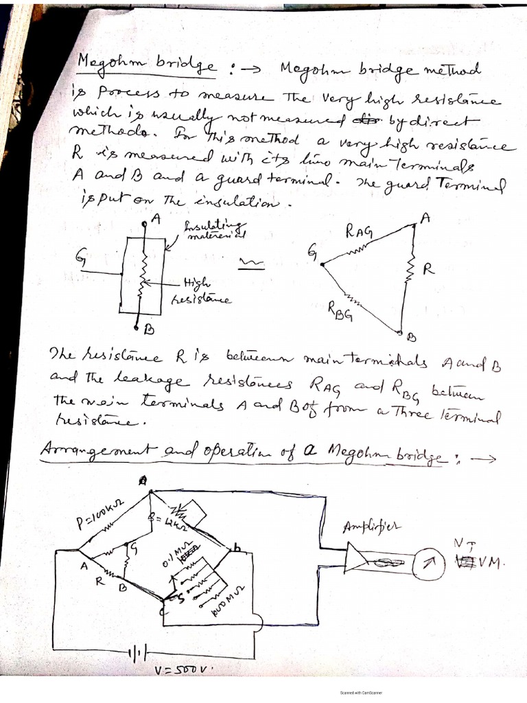 Megohm Bridge | PDF