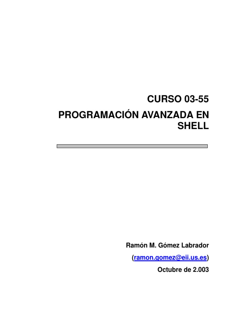 Programación Avanzada en Shell | PDF | Interfaz de línea de comando ...