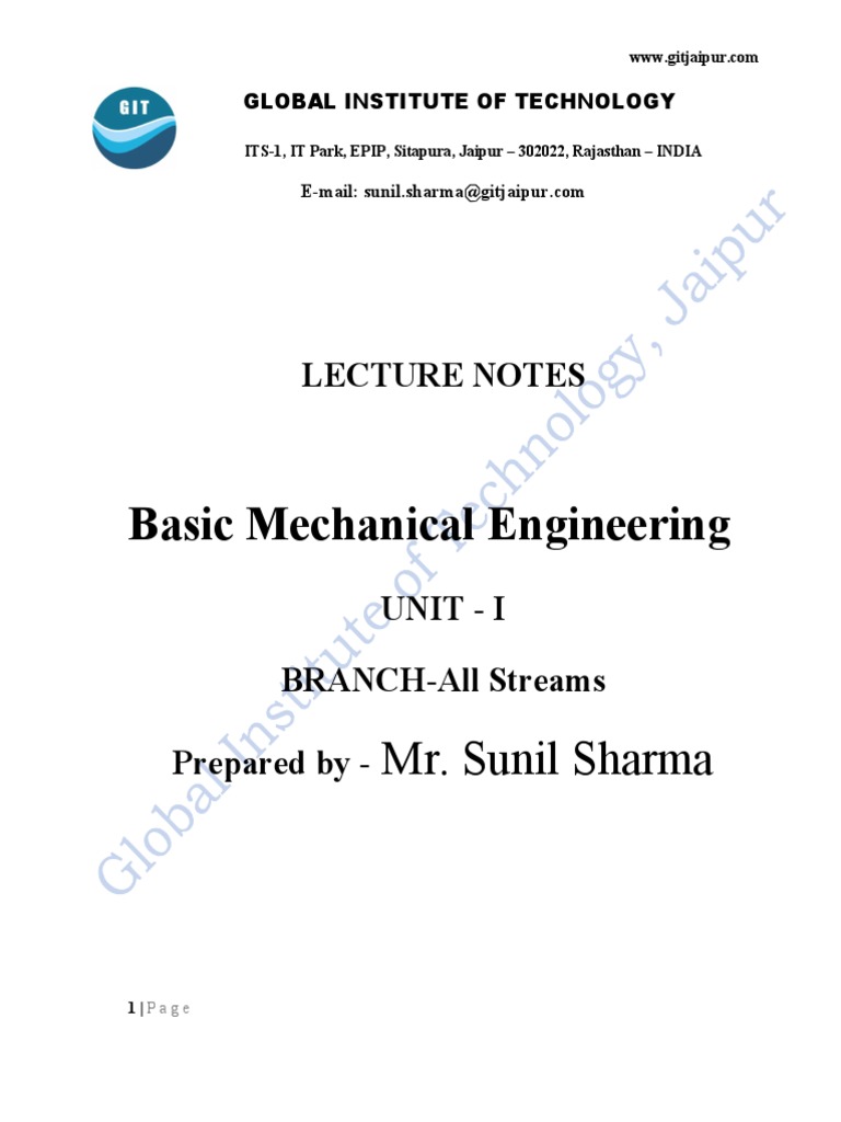 Chapter 1 BME | PDF | Turbine | Mole (Unit)