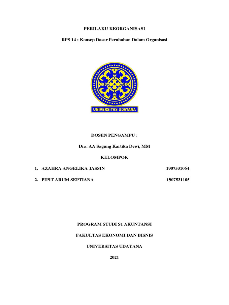 RMK 14 - Perubahan Organisasi | PDF