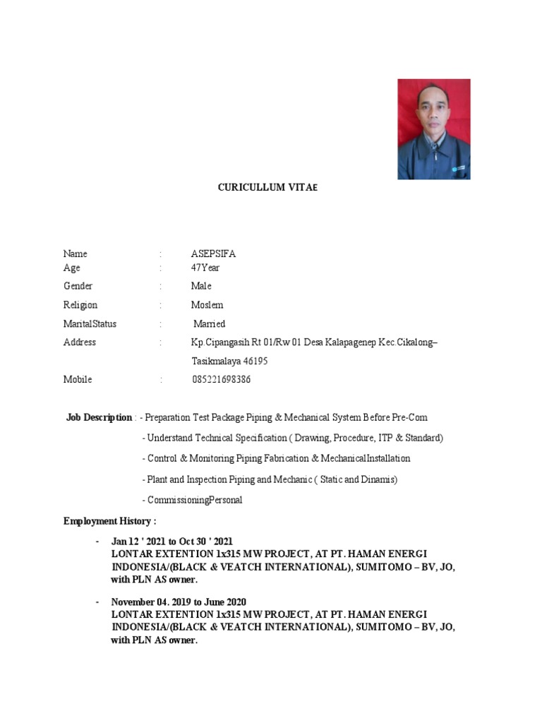 CV Asep Sifa Algani Terbaru-Dikonversi | PDF