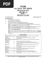 FIITJEE AITS JEE Adv Part-1 Paper-1 | PDF | Circle | Force