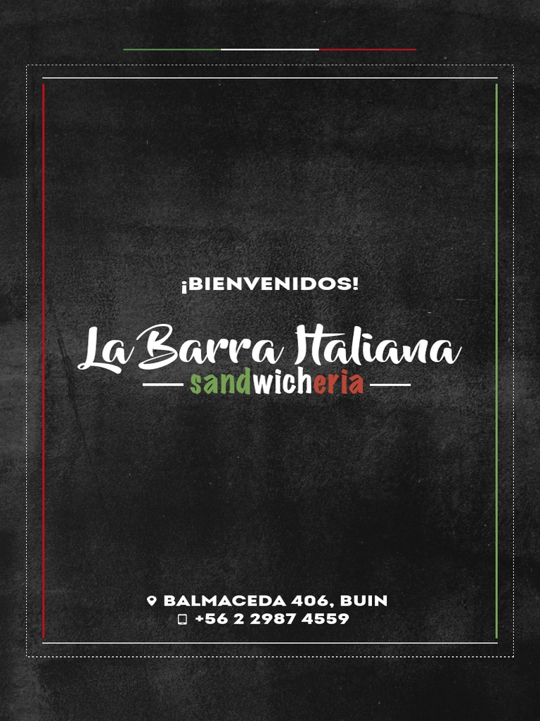 Barra Italiana Carta | PDF | Mayonesa | Salchicha
