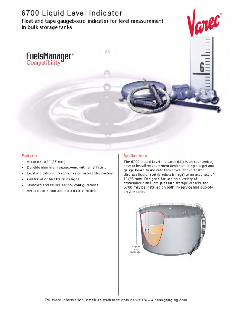 Varec Sistem Masurare LichidTEC012 - 6700 | PDF | Stainless Steel | Corrosion