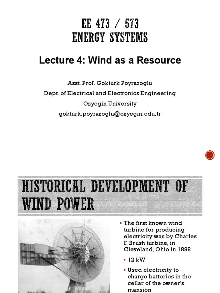 Wind Energy System | PDF | Turbine | Wind Turbine