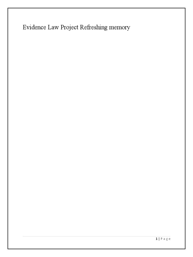 5th Semester - Evidence Project | PDF | Witness | Testimony