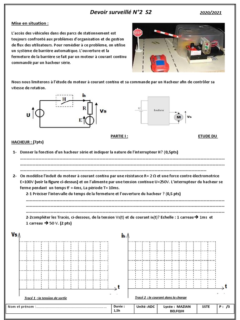 Devoir ADC MCC | PDF | Électromagnétisme | Grandeur physique