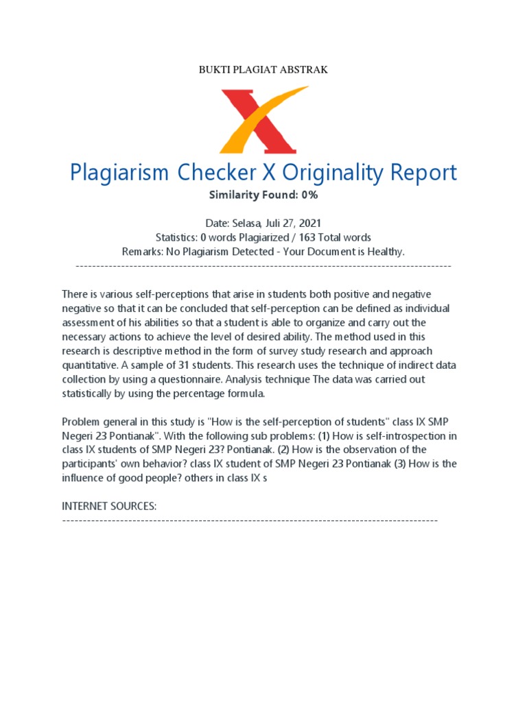 Plagiarism Checker X Originality Report: Similarity Found: 0% | PDF ...
