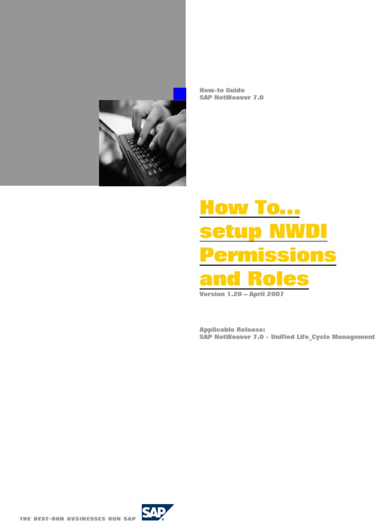How To Setup NWDI Permissions and Roles | PDF | Software Development ...
