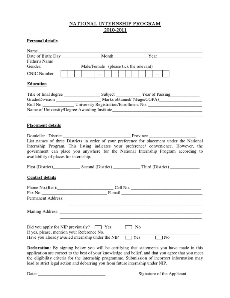 Application Form Nip | PDF | Government
