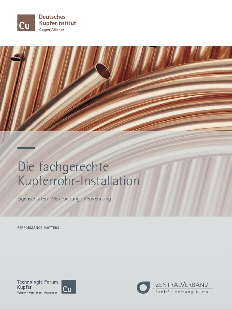 Die Fachgerechte Kupferrohr-Installation: Eigenschaften Verarbeitung ...