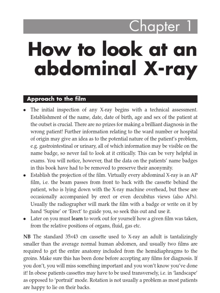 How To Read An Abdominal Xray | PDF | Large Intestine | Abdomen