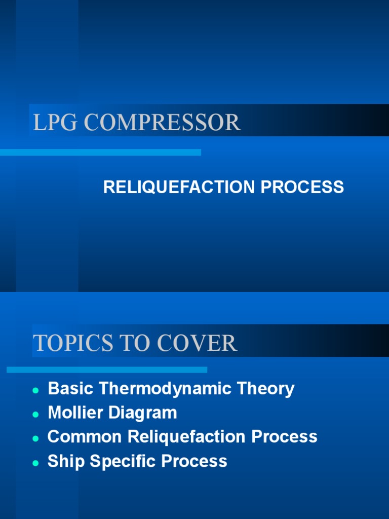 LPG Compressor: Reliquefaction Process | PDF | Heat | Temperature