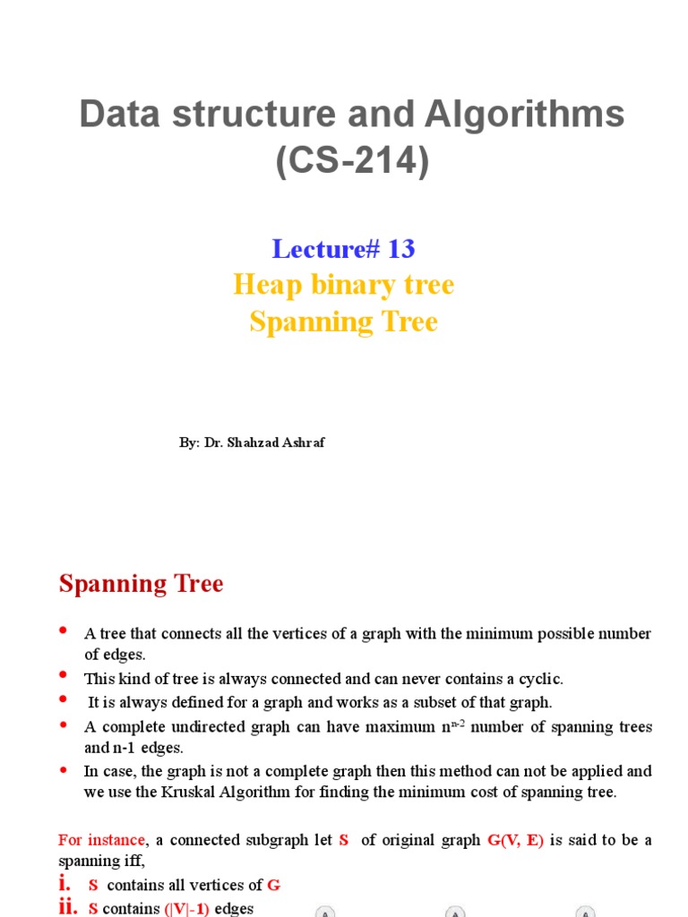 Lecture# 13-Spanning Tree | Download Free PDF | Computer Programming ...