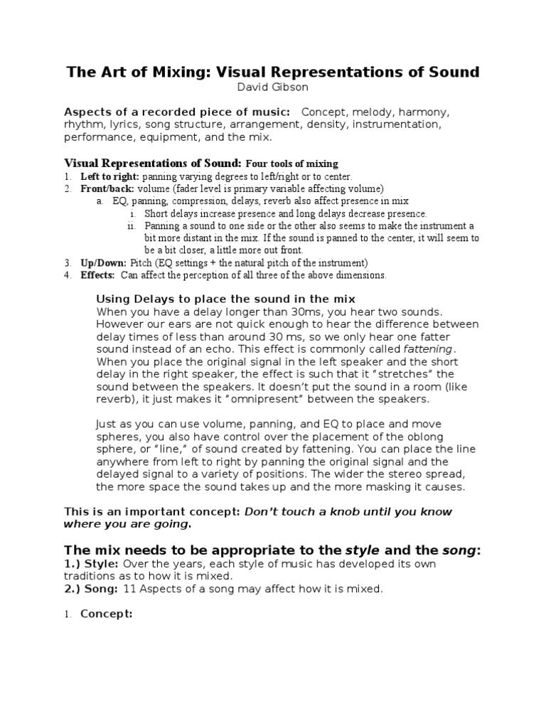 The Art of Mixing Visual Representations of Sound | Download Free PDF ...