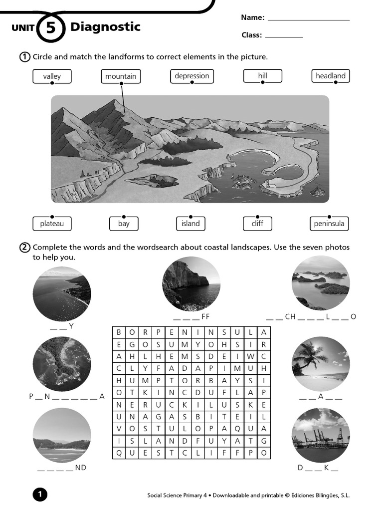 Unit 5 Worksheets | PDF | Physical Geography | Physiographic Divisions