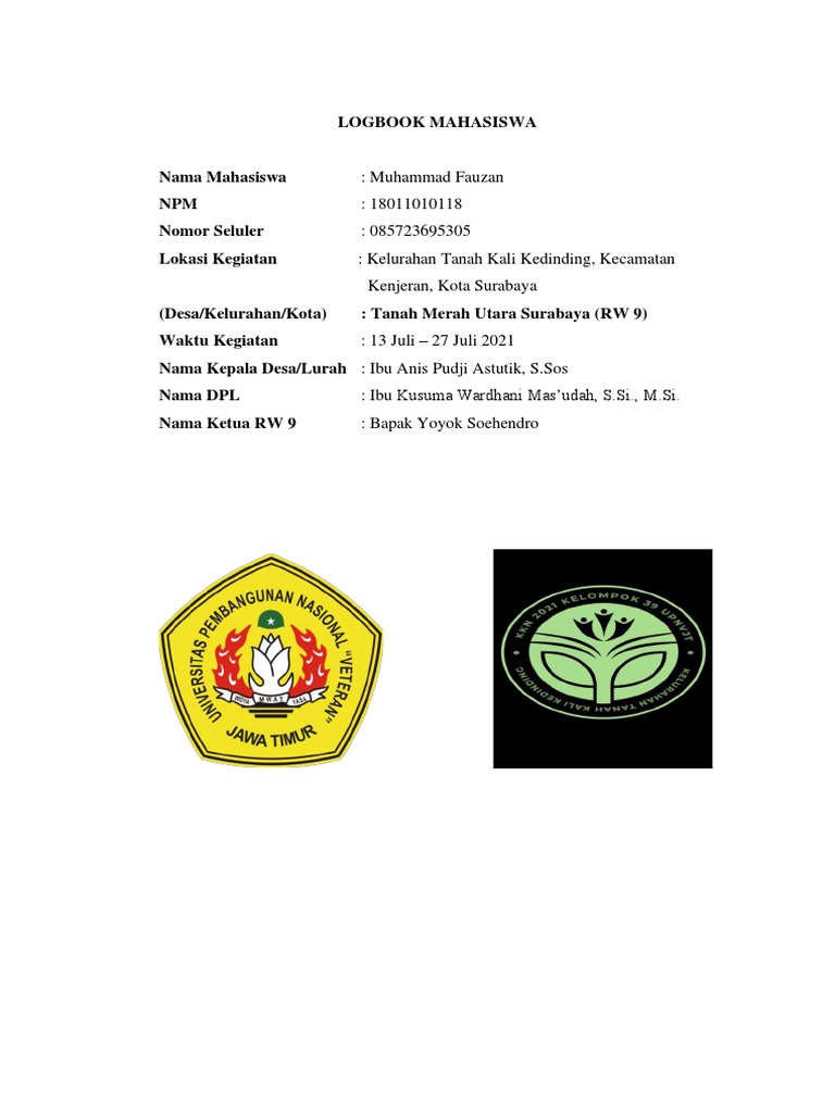 FORMAT LOGBOOK KKN M. Fauzan | PDF