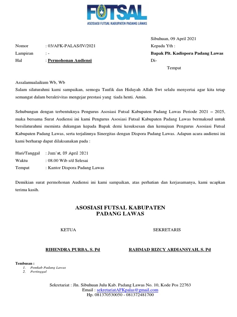 Surat Audiensi | PDF