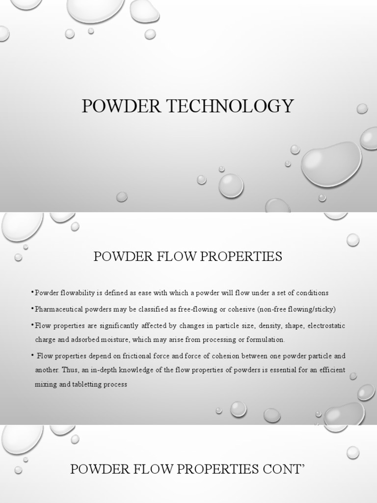 Powder Technology | PDF | Porosity | Density