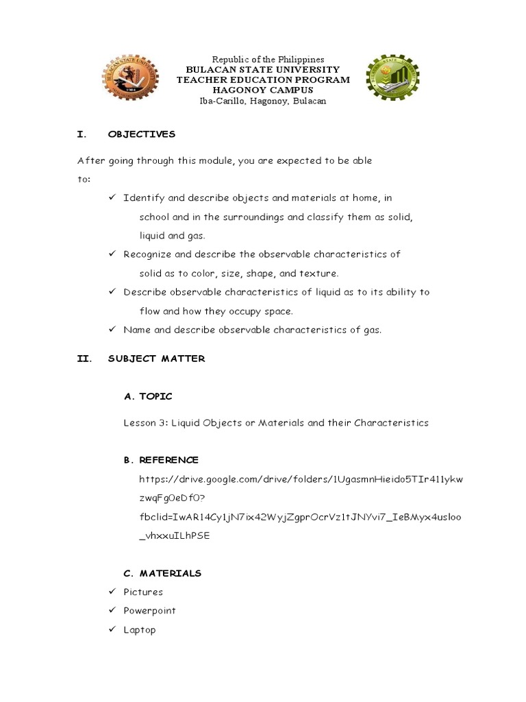 Characteristics of Liquids at Home | PDF | Taste | Liquids