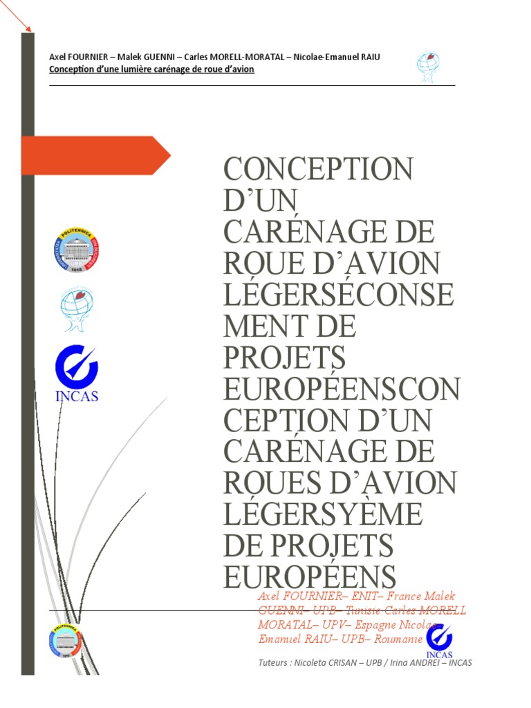 Design of A Light Aircraft Wheel Fairing | PDF | Matériau composite ...