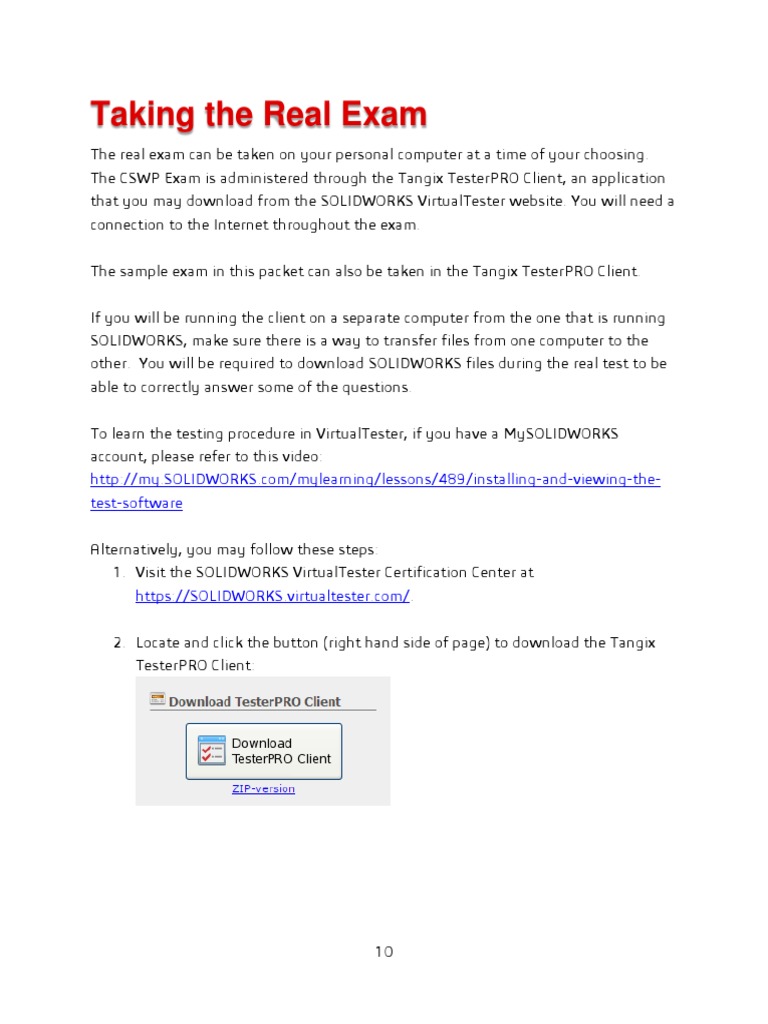 Taking The Real Exam: Test-Software | PDF | Test (Assessment ...
