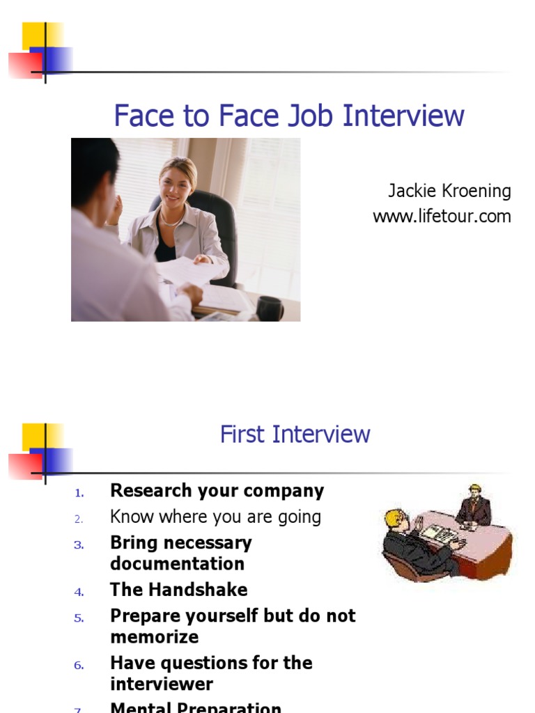Face-to-Face Interview Preparation Guide | PDF | Interview