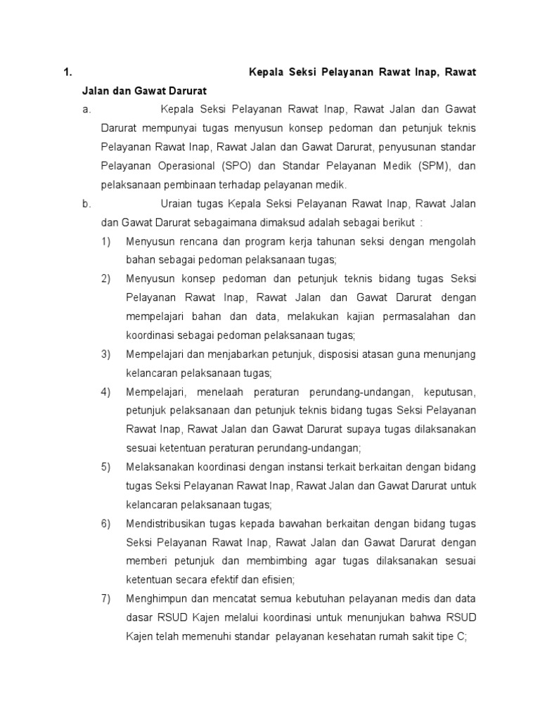 Kasie Ranap, Rajal, Dan Gawat Darurat | PDF