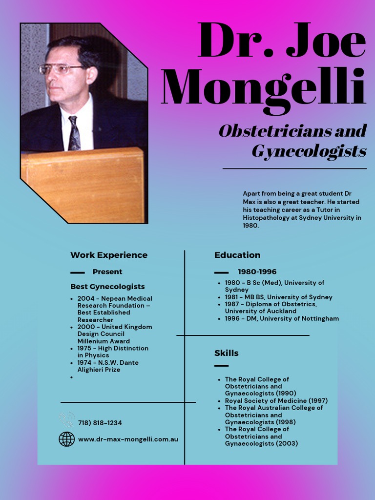 Dr. Joe Mongelli: Gynecology Expert | PDF