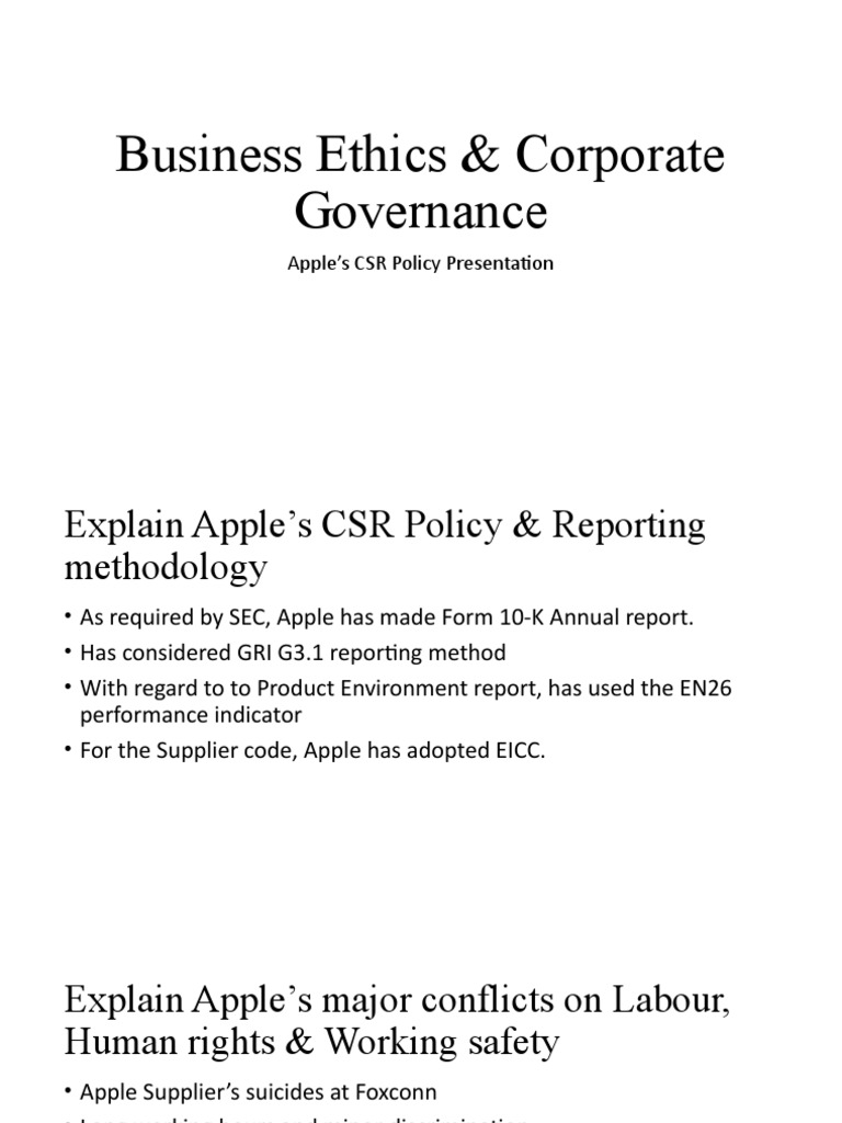 Business Ethics & Corporate Governance | PDF